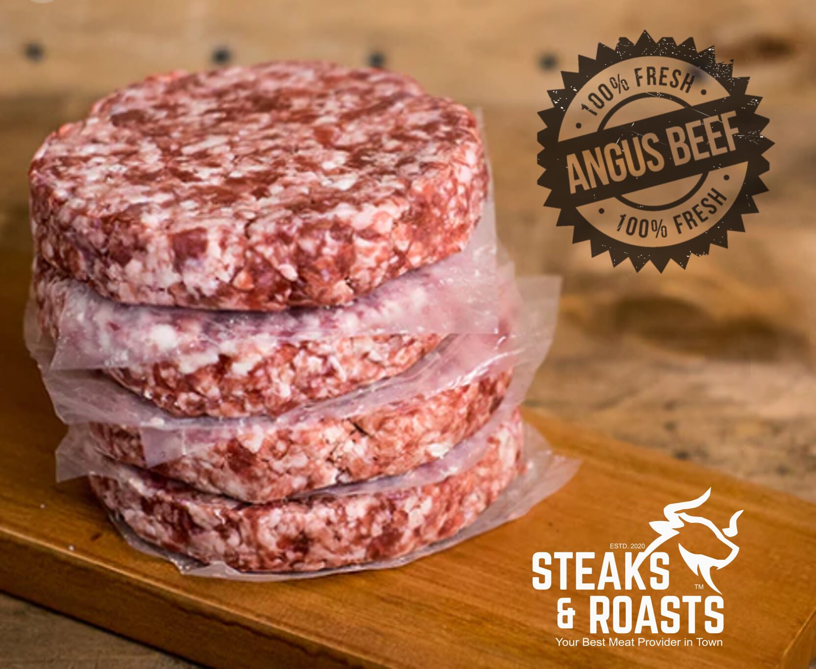 U. S. Old Fashioned 100% Angus Burger Patties (Unseasoned) - Steaks ...